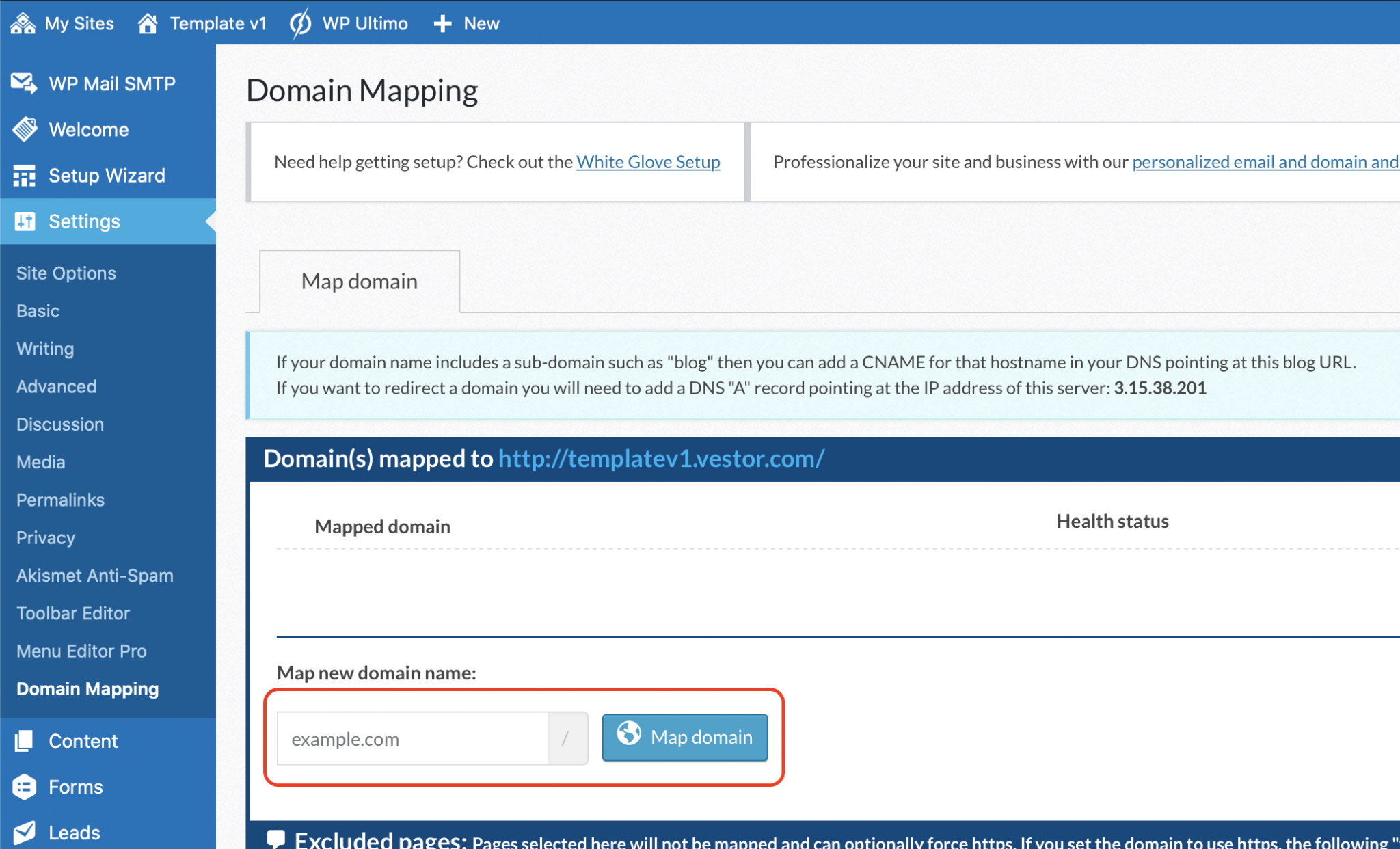 Domain Mapping - Vestor