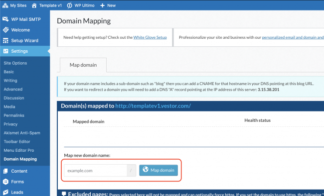 Domain Mapping - Vestor